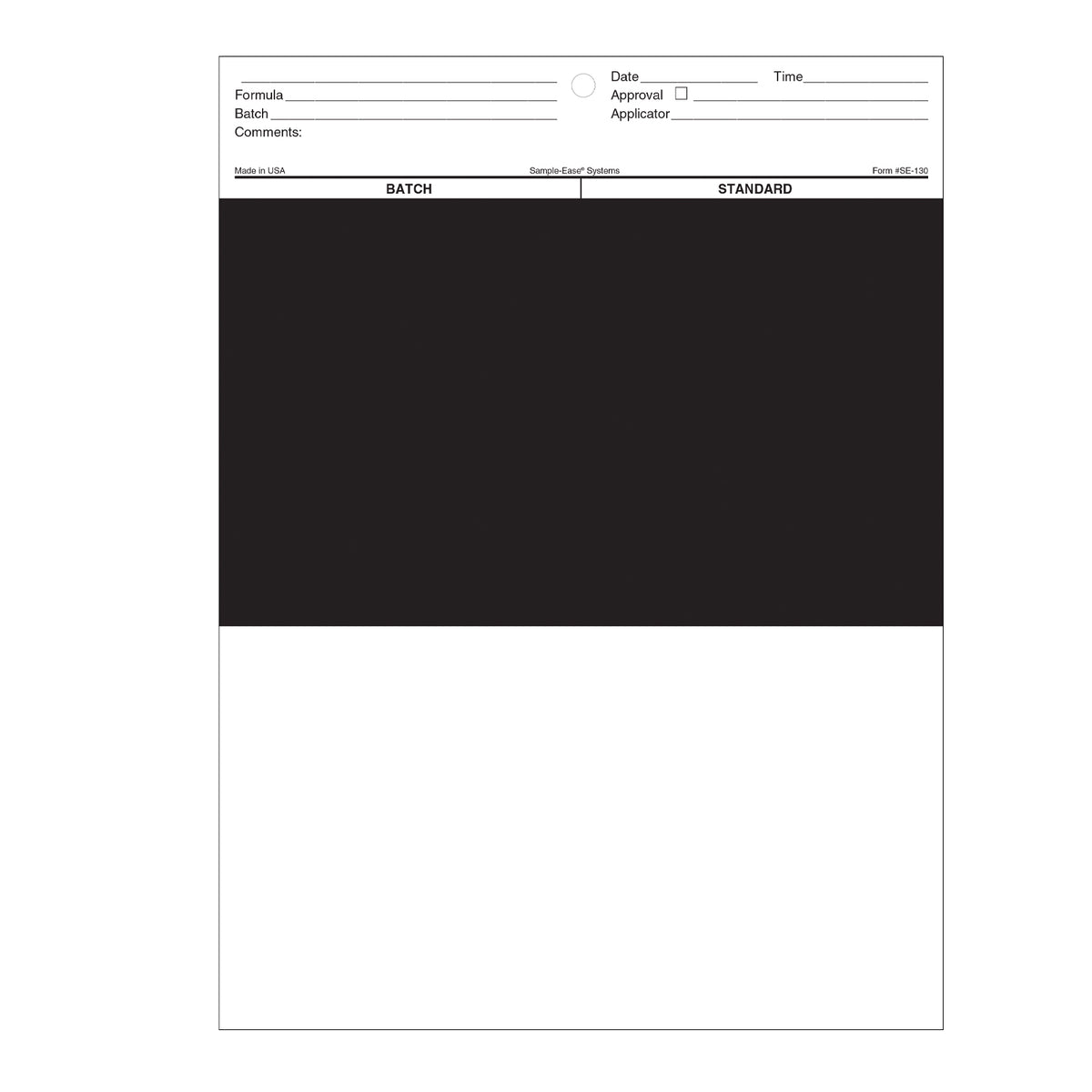 SE-130 Drawdown Charts - 7 5/8" x 10 1/4" | Sample-Ease®